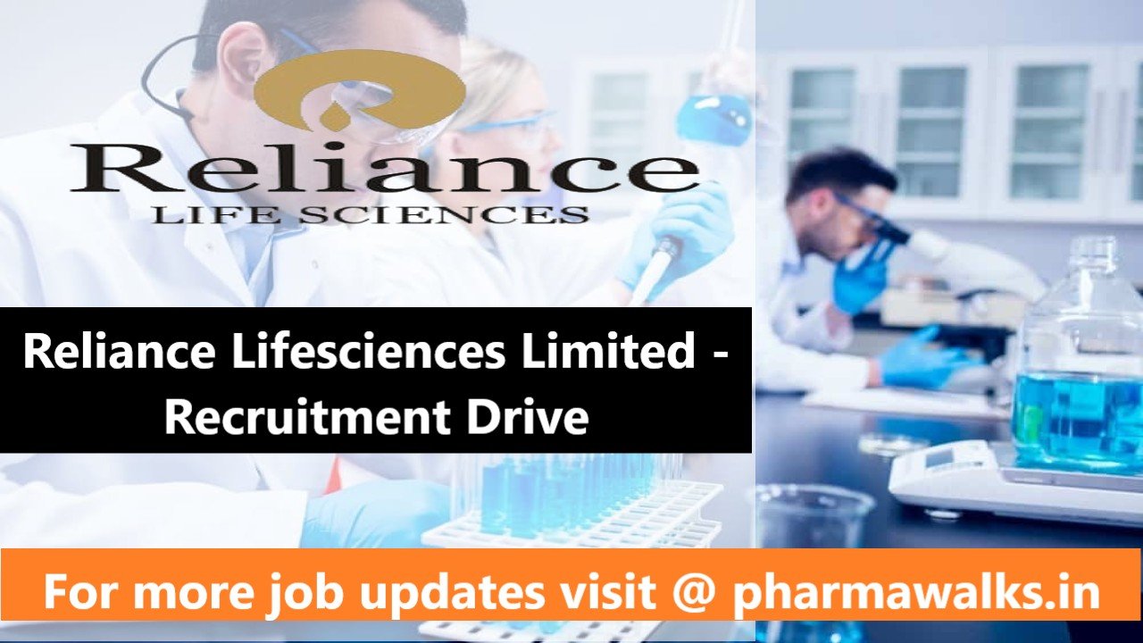 Reliance Lifesciences - Walk-in for Production, Manufacturing, R&D, QA ...